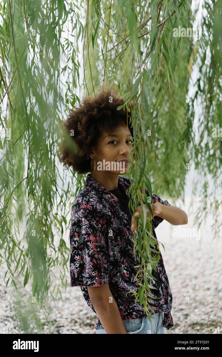 Portrait of woman with branches hi-res stock photography and images - Alamy