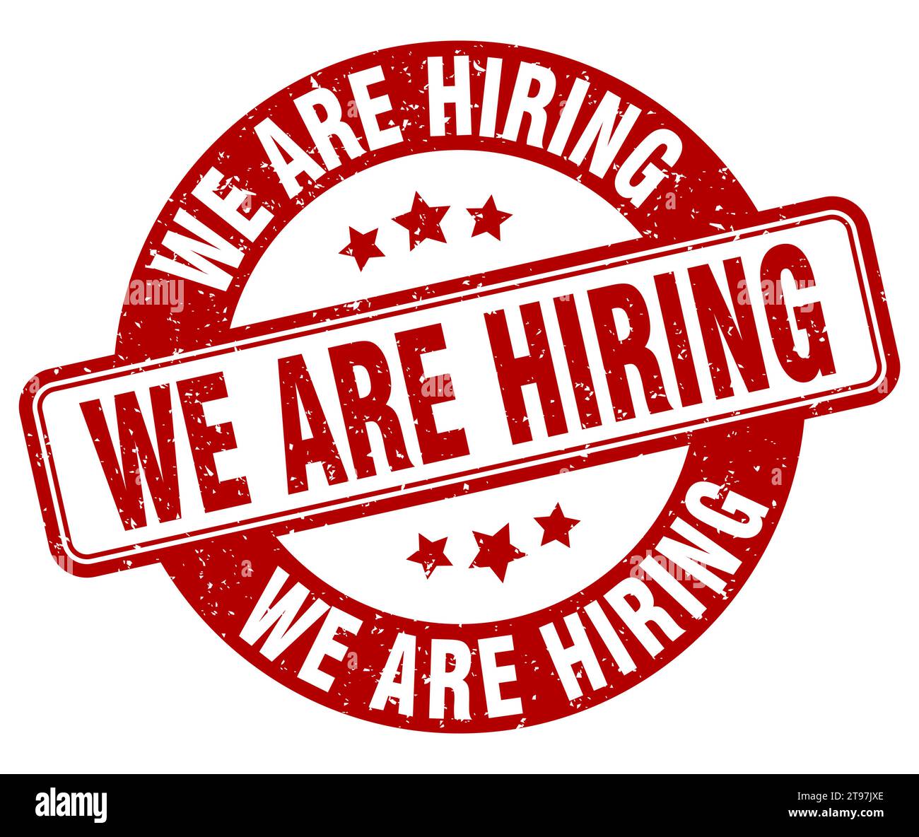 we are hiring stamp. we are hiring sign. round grunge label Stock ...