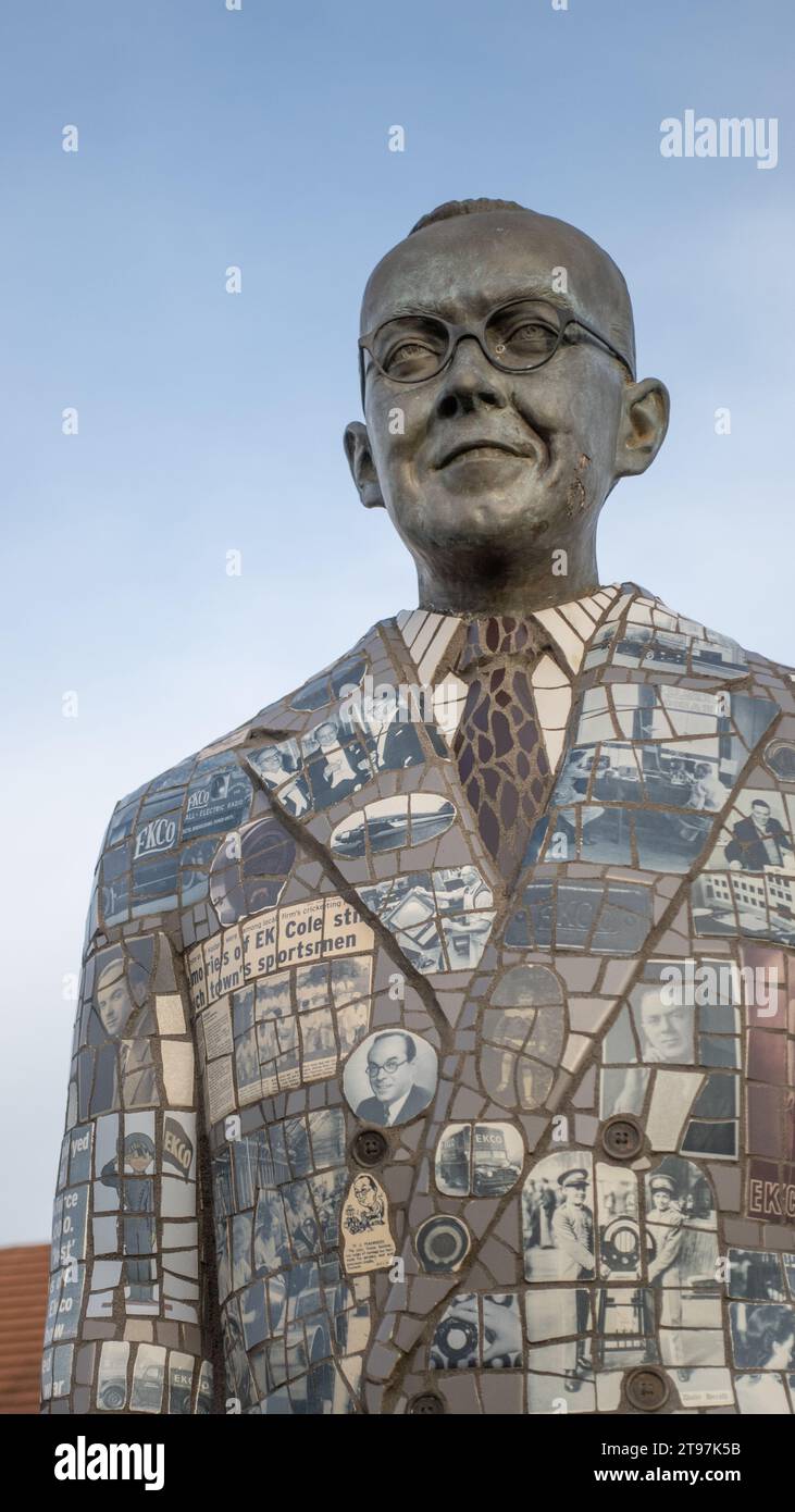 Sculpture of Eric Kirkham Cole by Anne Schwegmann-Fisher on site of old ...