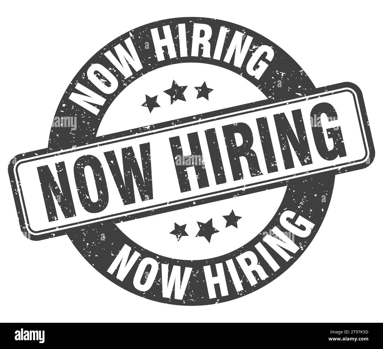 now hiring stamp. now hiring sign. round grunge label Stock Vector ...