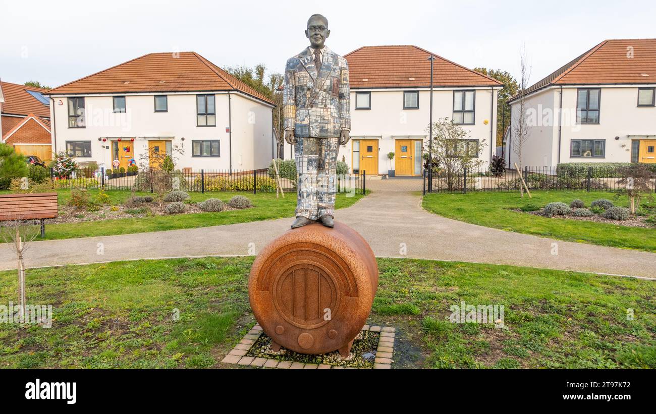 Sculpture of Eric Kirkham Cole by Anne Schwegmann-Fisher on site of old ...