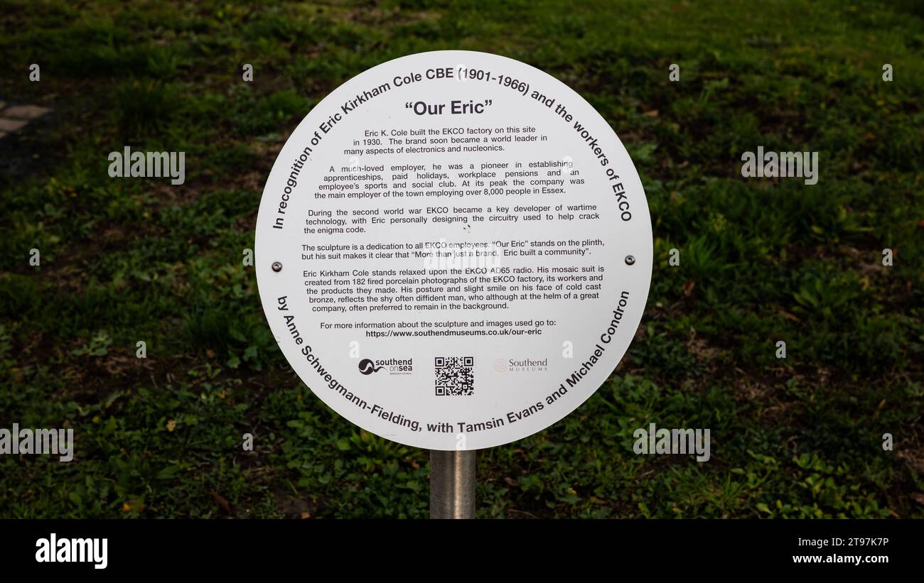 Sculpture of Eric Kirkham Cole by Anne Schwegmann-Fisher on site of old ...