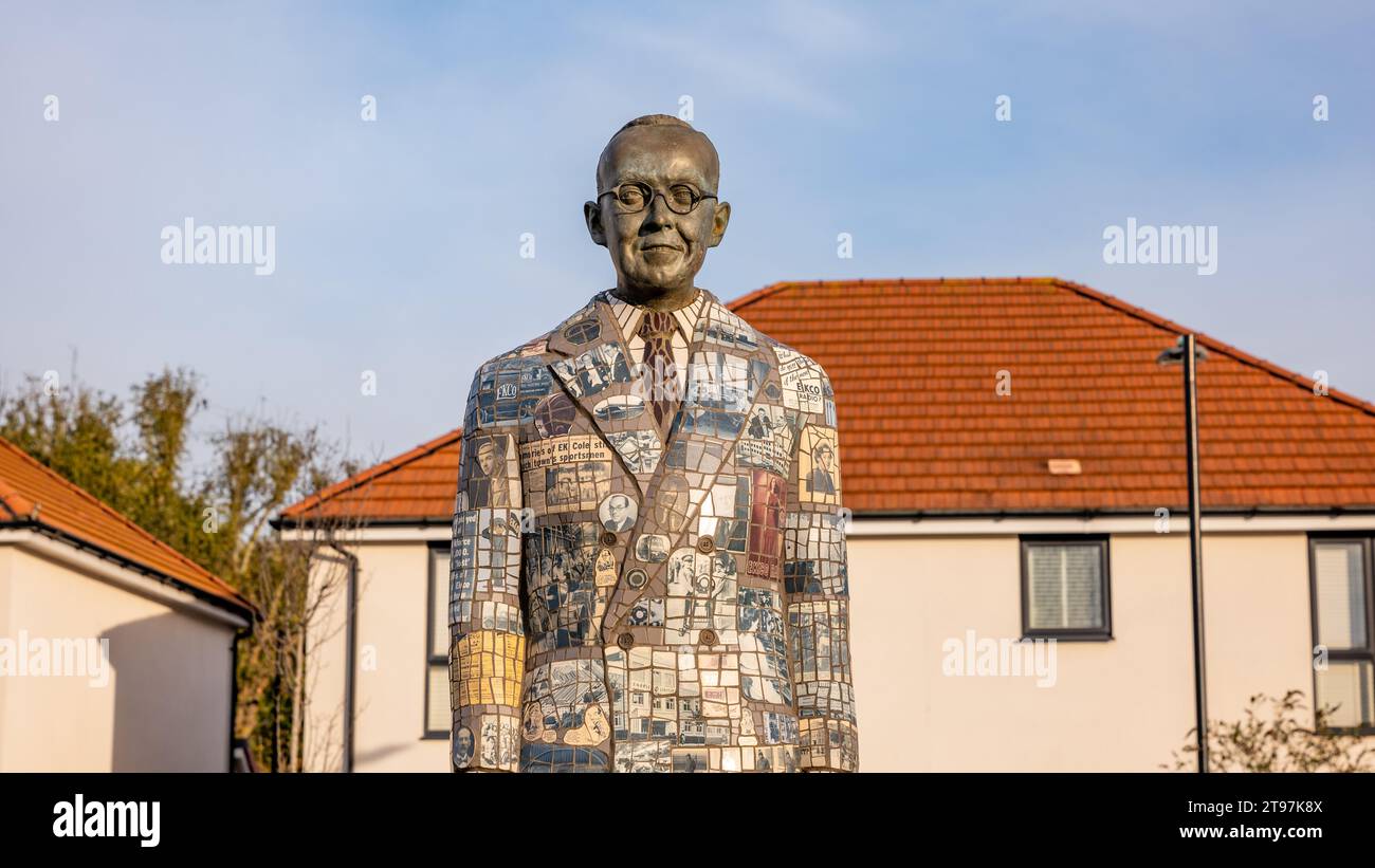Sculpture of Eric Kirkham Cole by Anne Schwegmann-Fisher on site of old ...