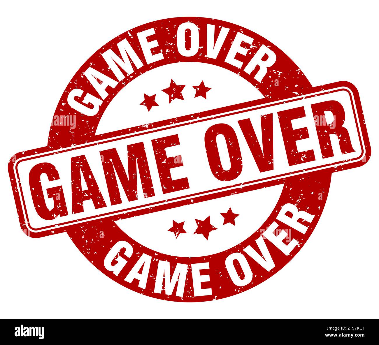 game over stamp. game over sign. round grunge label Stock Vector Image ...