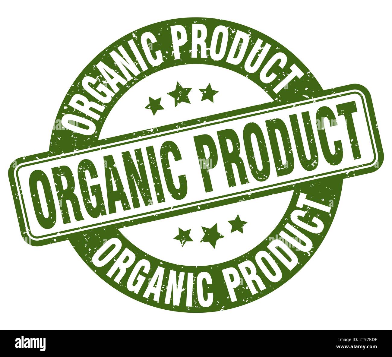 organic product stamp. organic product sign. round grunge label Stock ...