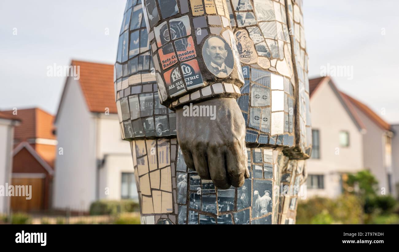 Sculpture of Eric Kirkham Cole by Anne Schwegmann-Fisher on site of old ...