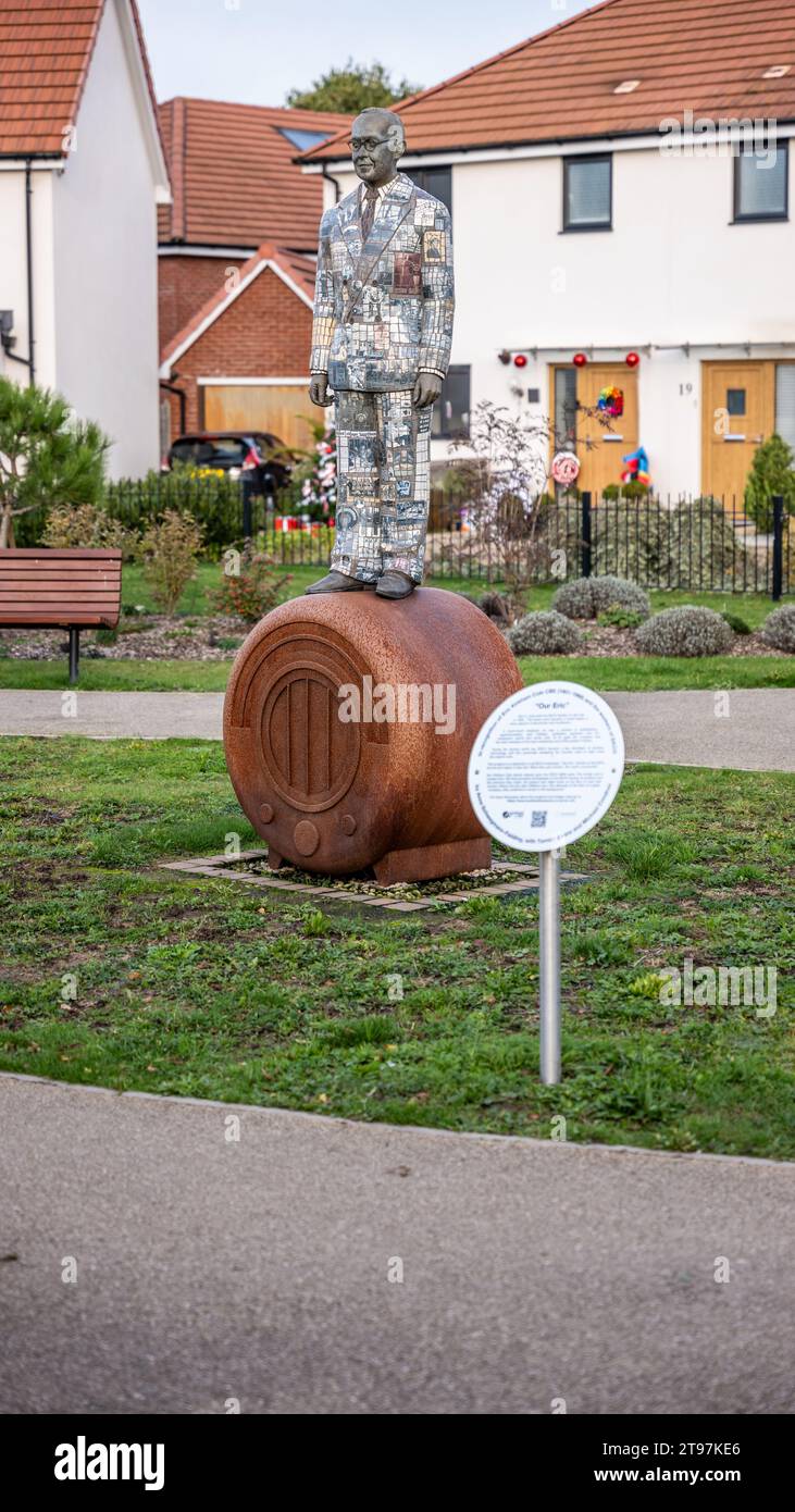 Sculpture of Eric Kirkham Cole by Anne Schwegmann-Fisher on site of old ...