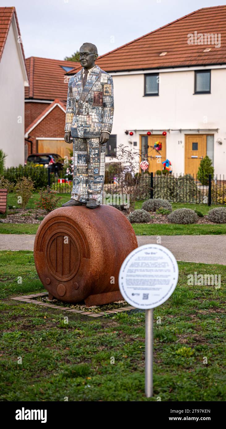 Sculpture of Eric Kirkham Cole by Anne Schwegmann-Fisher on site of old ...