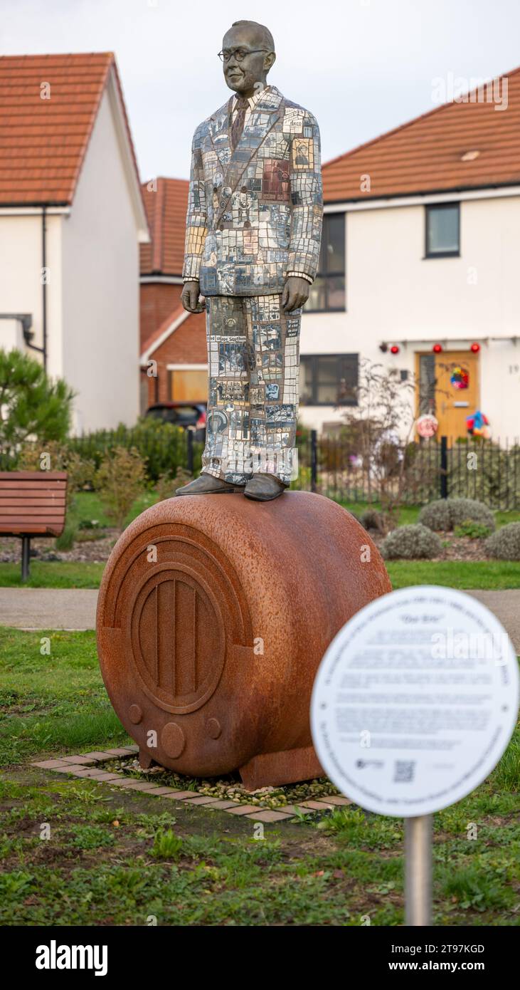Sculpture of Eric Kirkham Cole by Anne Schwegmann-Fisher on site of old ...
