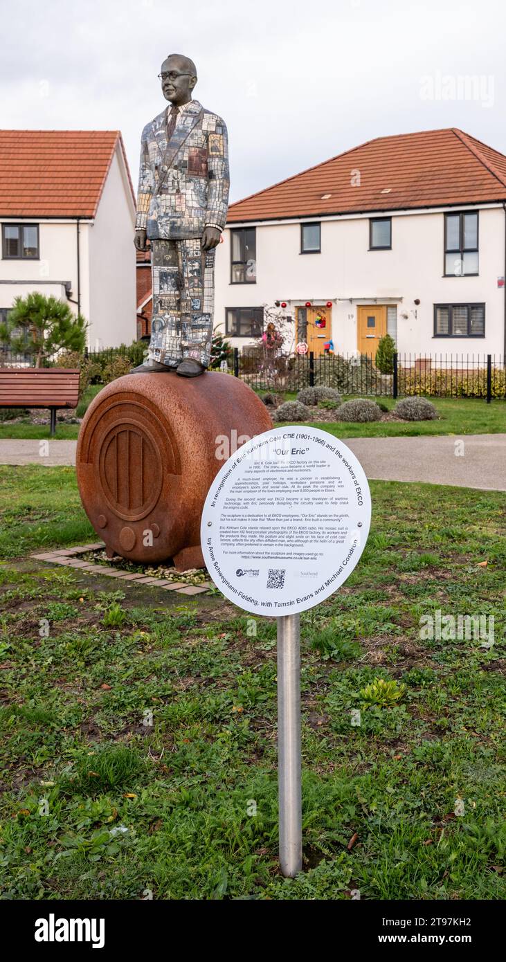 Sculpture of Eric Kirkham Cole by Anne Schwegmann-Fisher on site of old ...
