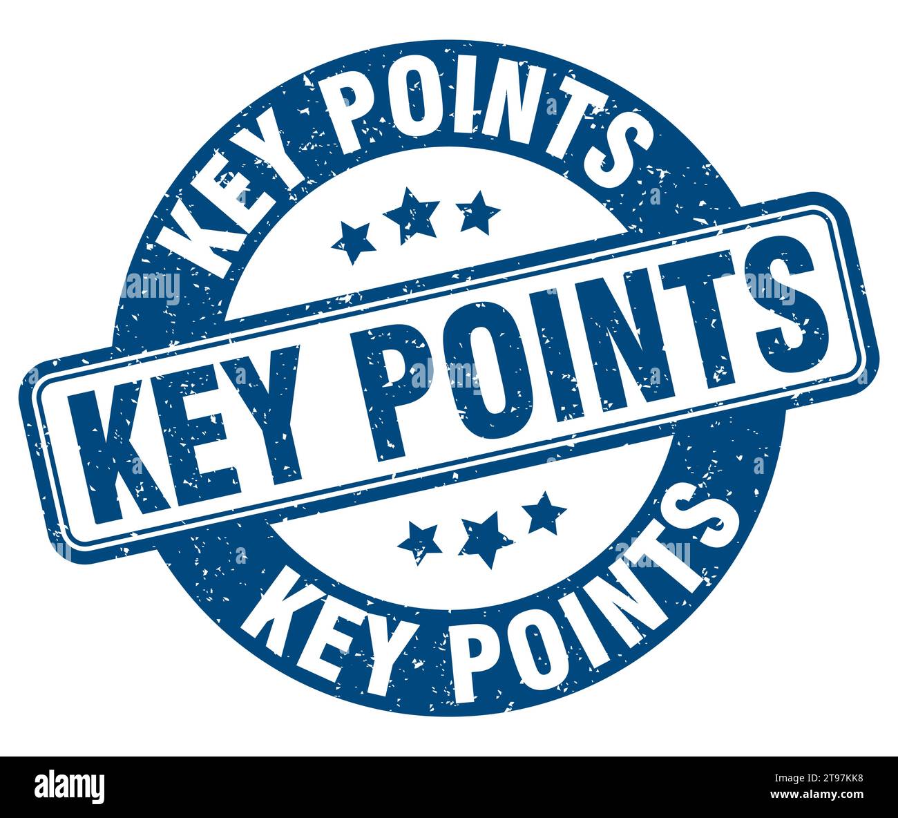 key points stamp. key points sign. round grunge label Stock Vector ...