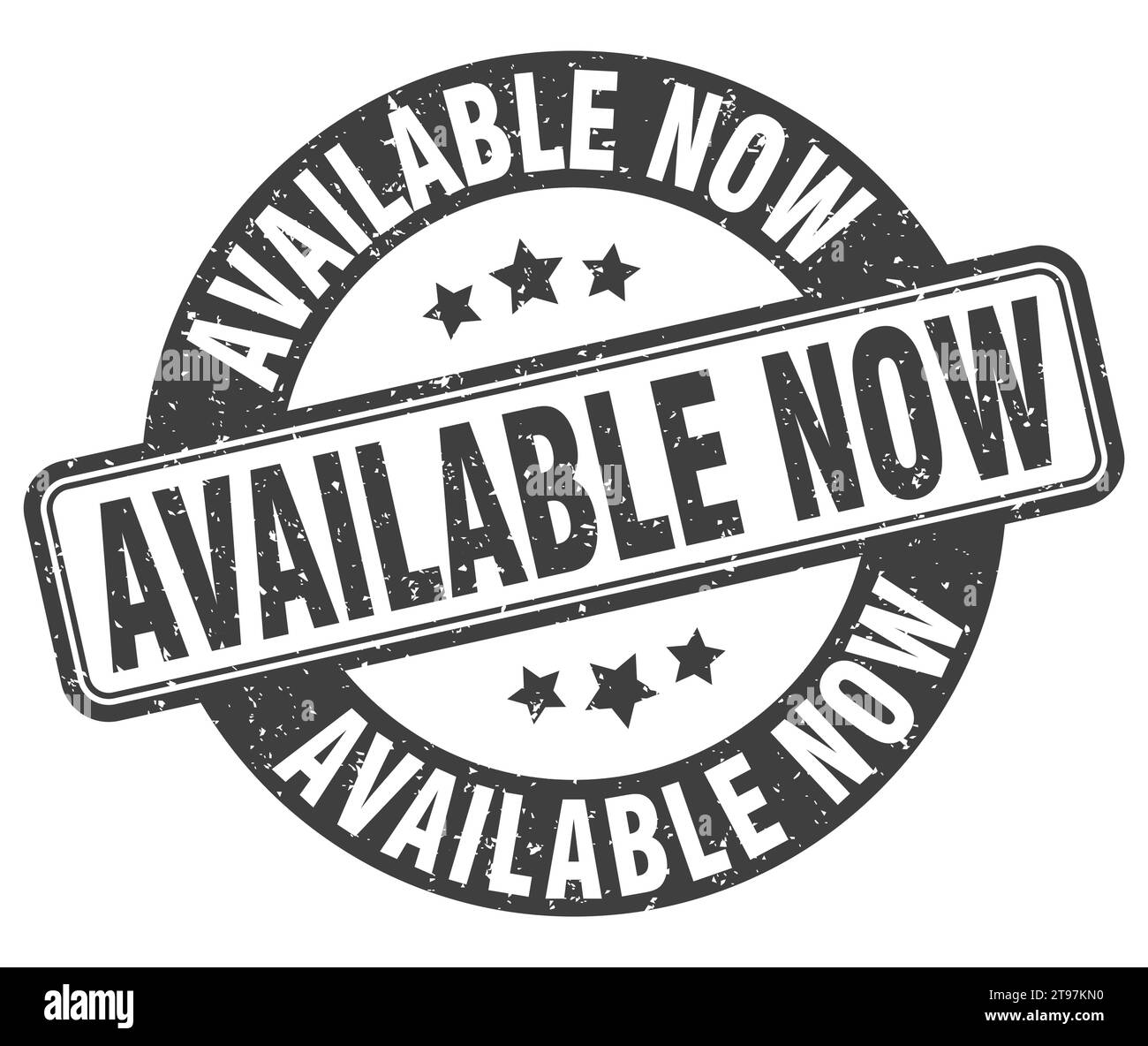 available now stamp. available now sign. round grunge label Stock ...