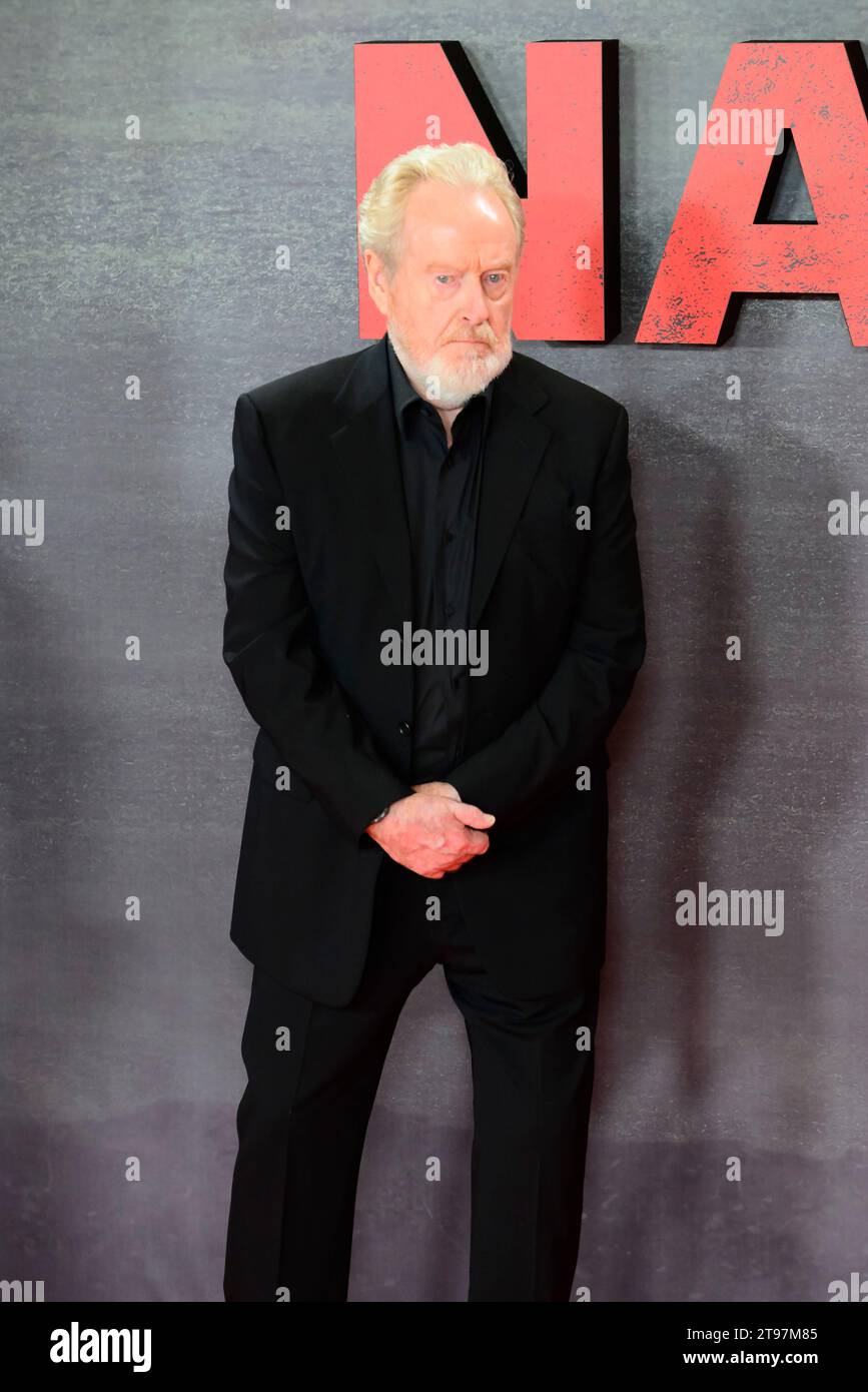 The British film director, Sir Ridley Scott, Ridley Scott, posed for ...
