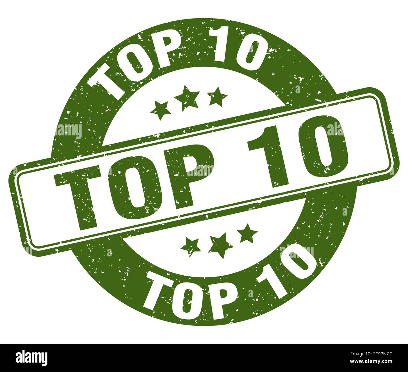 top 10 stamp. top 10 sign. round grunge label Stock Vector Image & Art - Alamy