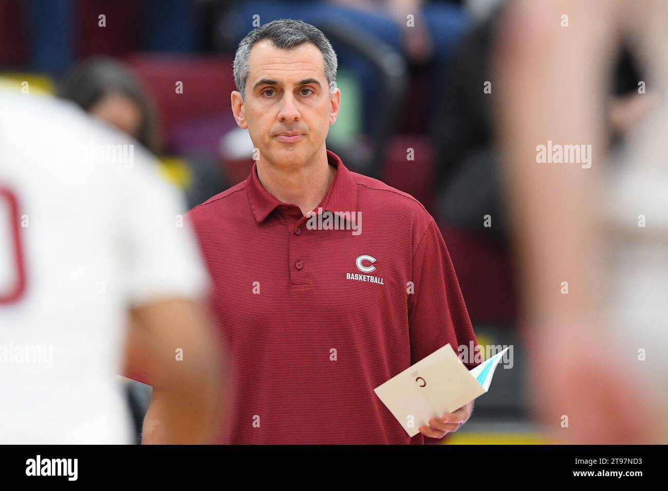November 22, 2023: Colgate Raiders head coach Matt Langel looks on ...