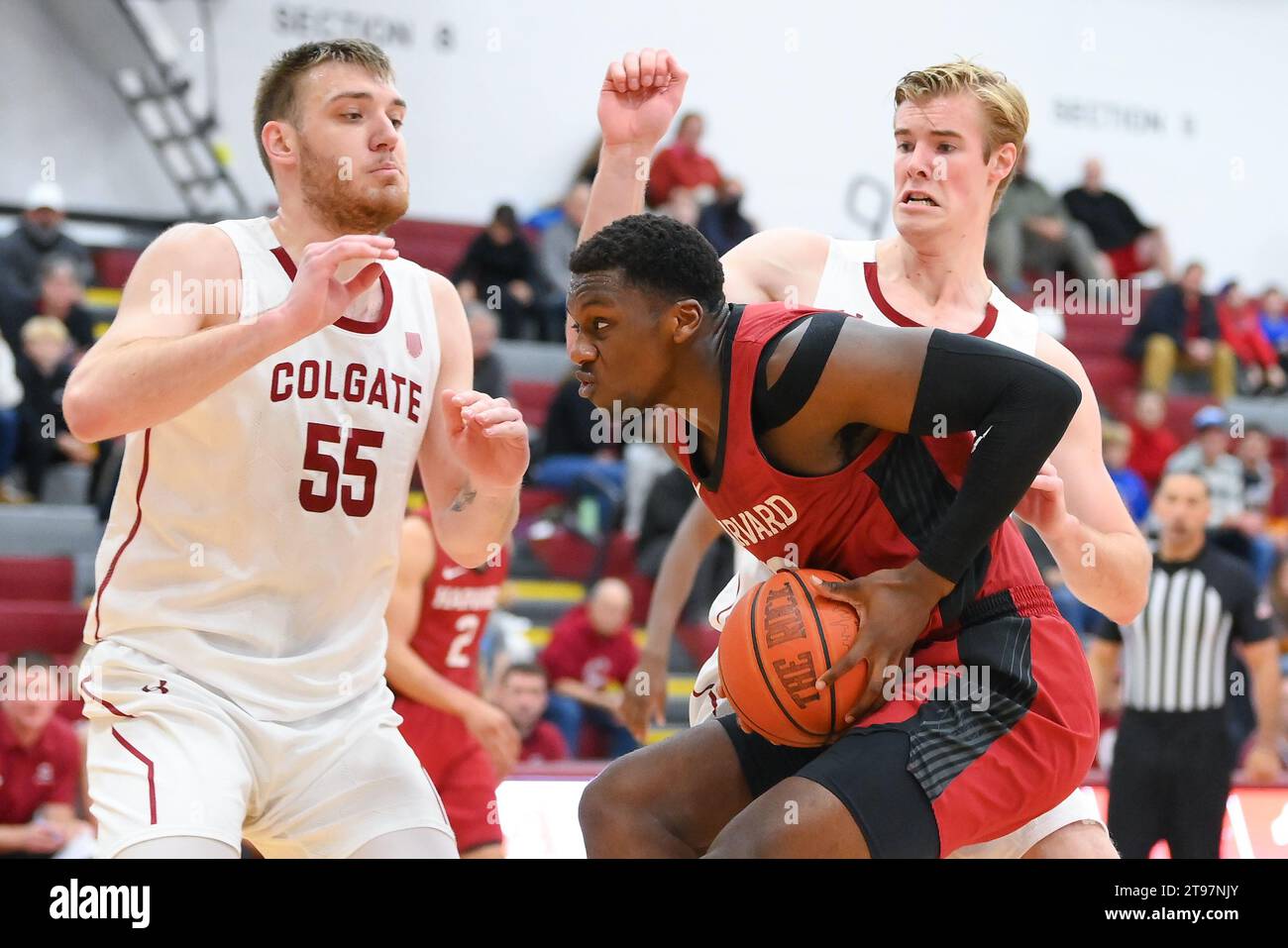 November 22, 2023: Harvard Crimson forward Chisom Okpara (10) drives to ...