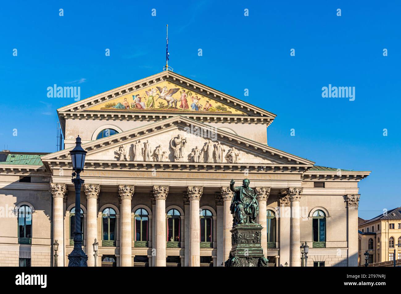 Germany, Bavaria, Munich, Facade of Bavarian State Opera Stock Photo ...