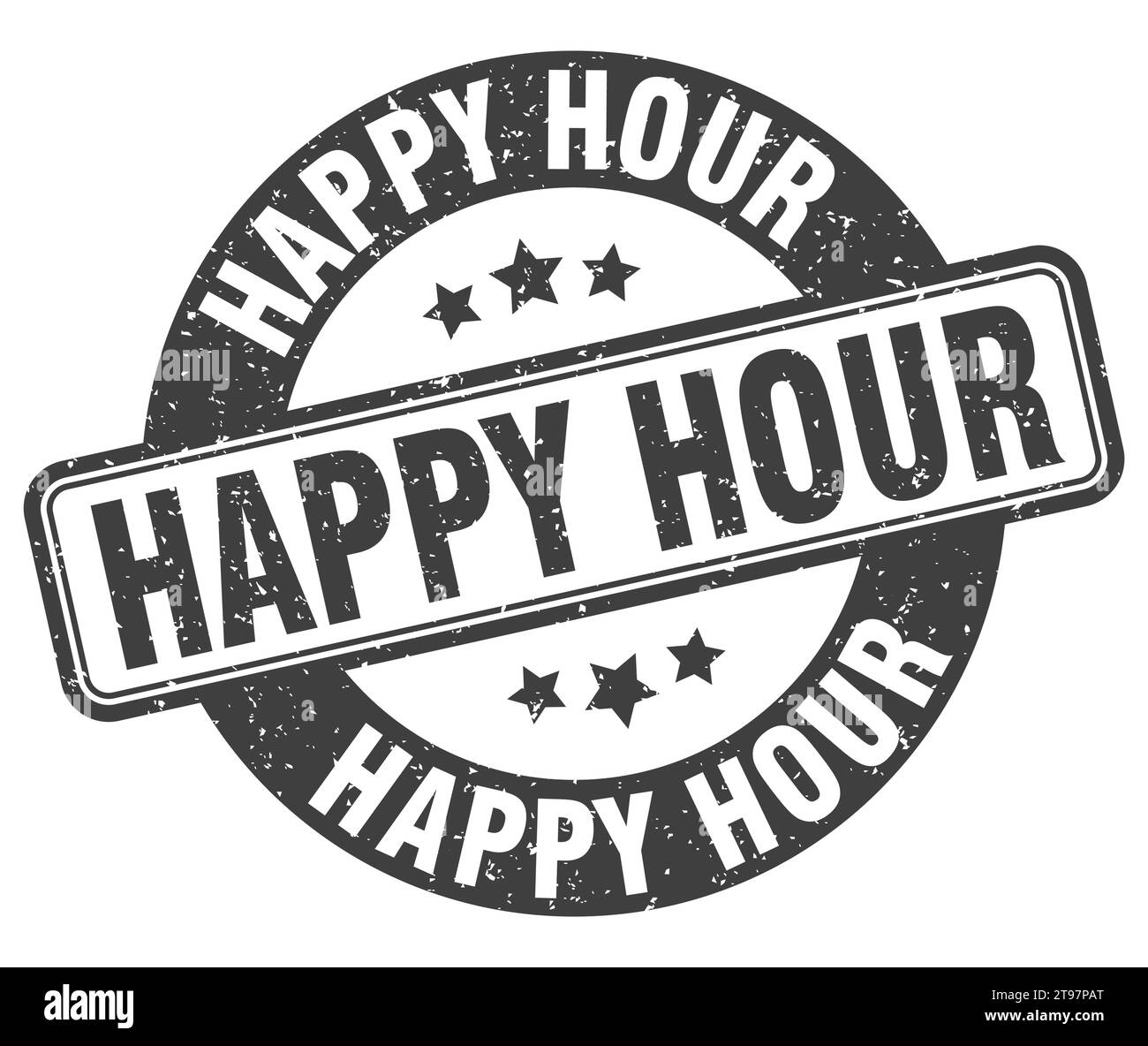 happy hour stamp. happy hour sign. round grunge label Stock Vector ...