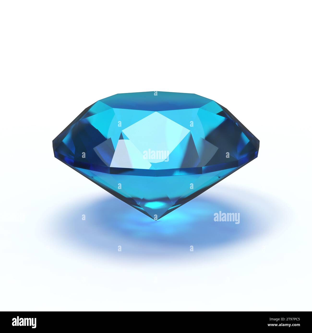 aquamarine, blue gemstone, jewel, on white background Stock Photo - Alamy