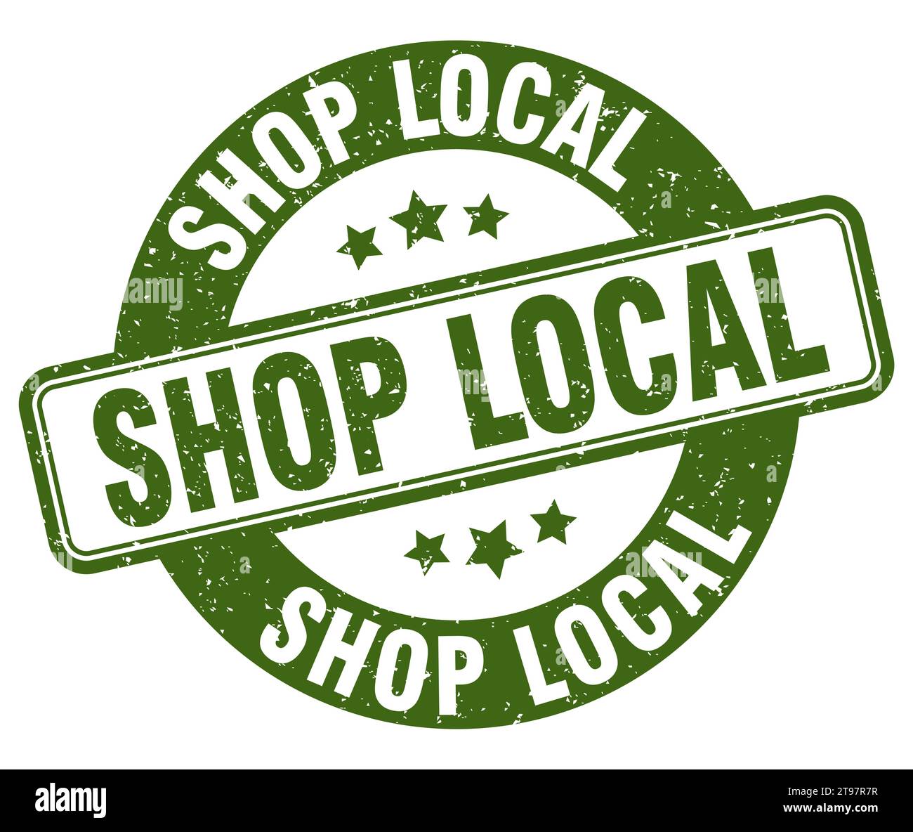 shop local stamp. shop local sign. round grunge label Stock Vector ...
