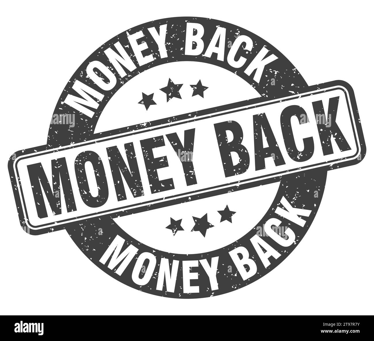 money back stamp. money back sign. round grunge label Stock Vector ...