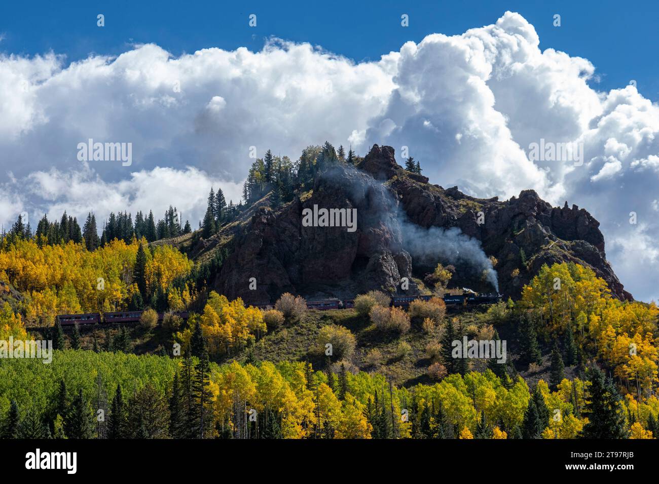 The Cumbres & Toltec Scenic Railroad climbs to 10,000' at Windy Point ...