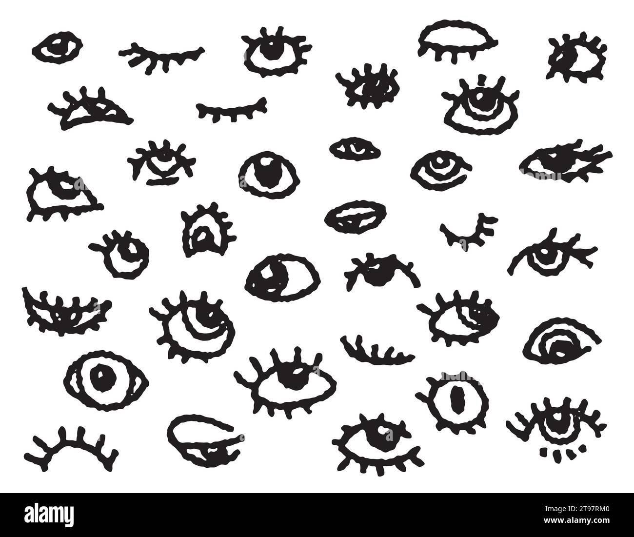 Cartoon hand eyes Black and White Stock Photos & Images - Alamy