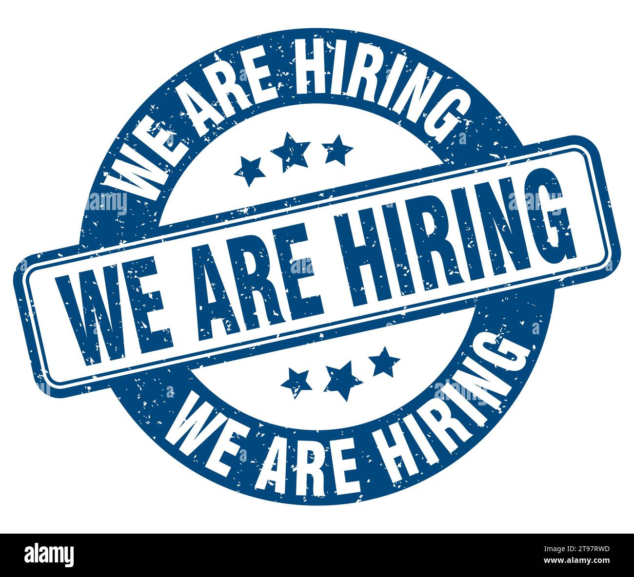 we are hiring stamp. we are hiring sign. round grunge label Stock ...