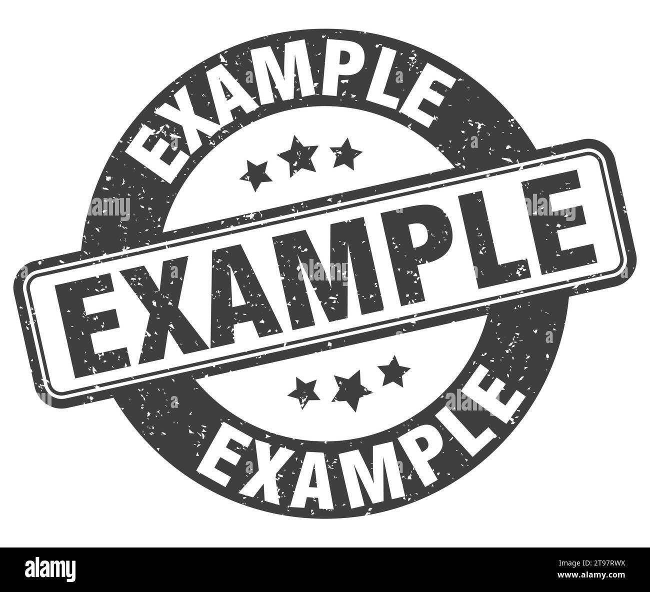 example stamp. example sign. round grunge label Stock Vector Image ...