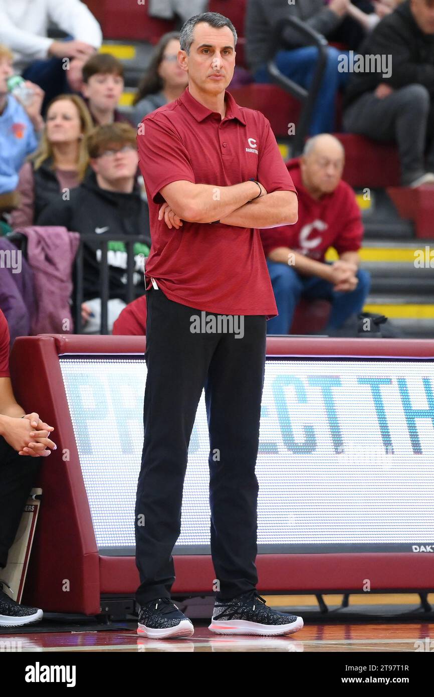 November 22, 2023: Colgate Raiders head coach Matt Langel looks on ...