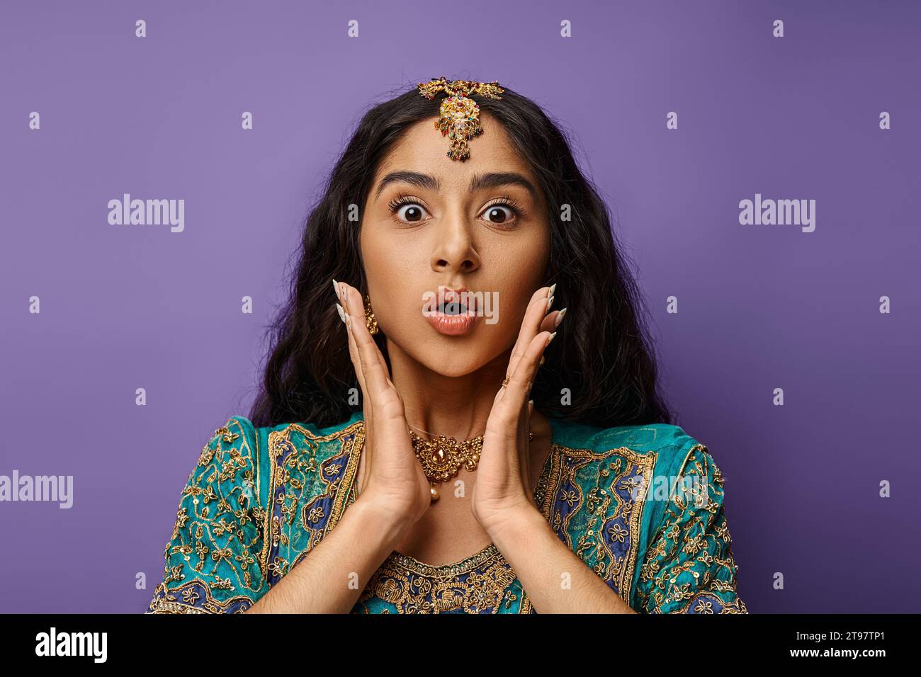 Indian female model face hi-res stock photography and images - Alamy