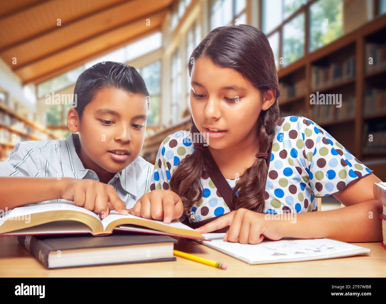 Two siblings study classroom hi-res stock photography and images - Alamy