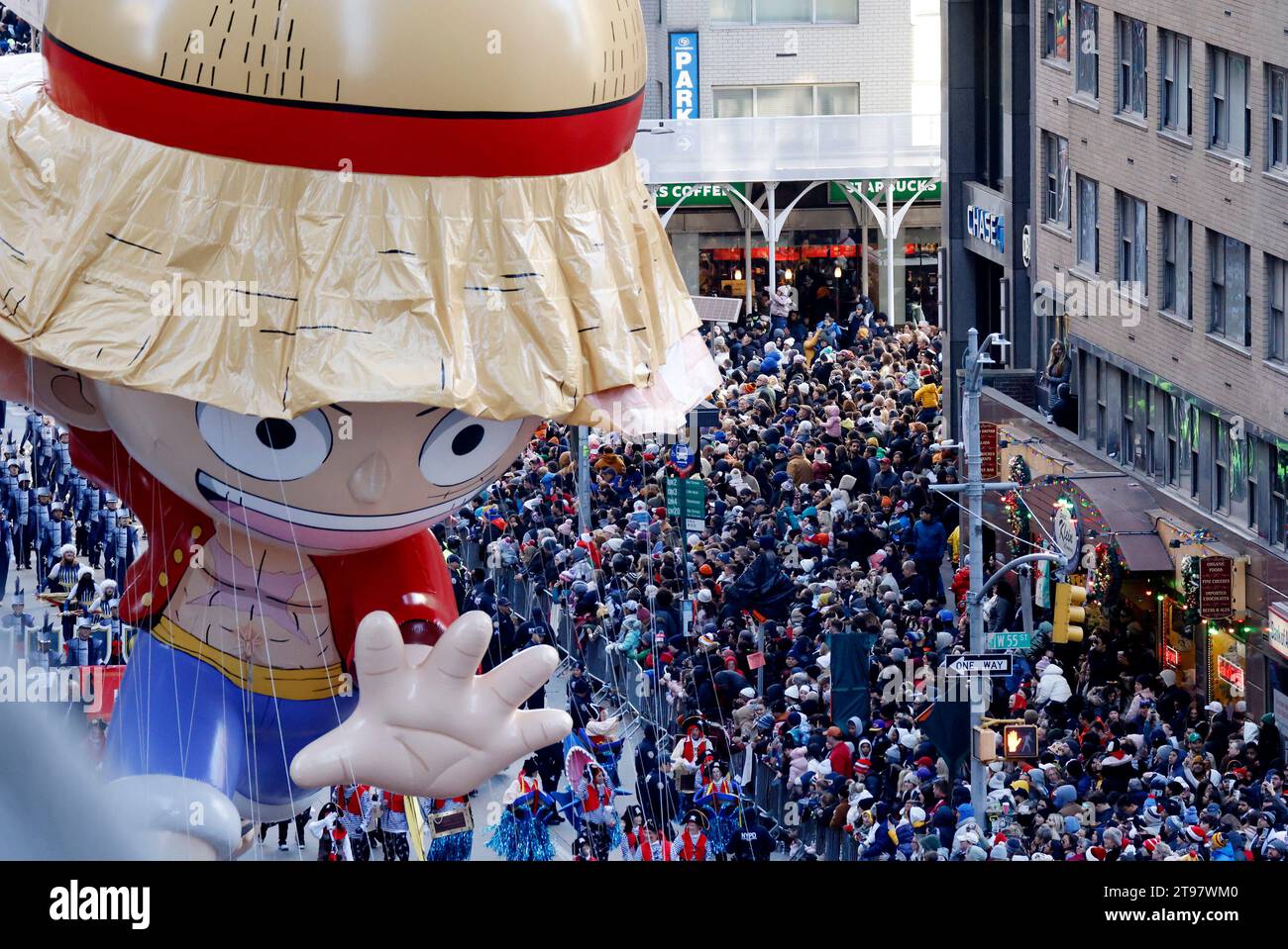 New York, United States. 23rd Nov, 2023. The Monkey D. Luffy balloon ...