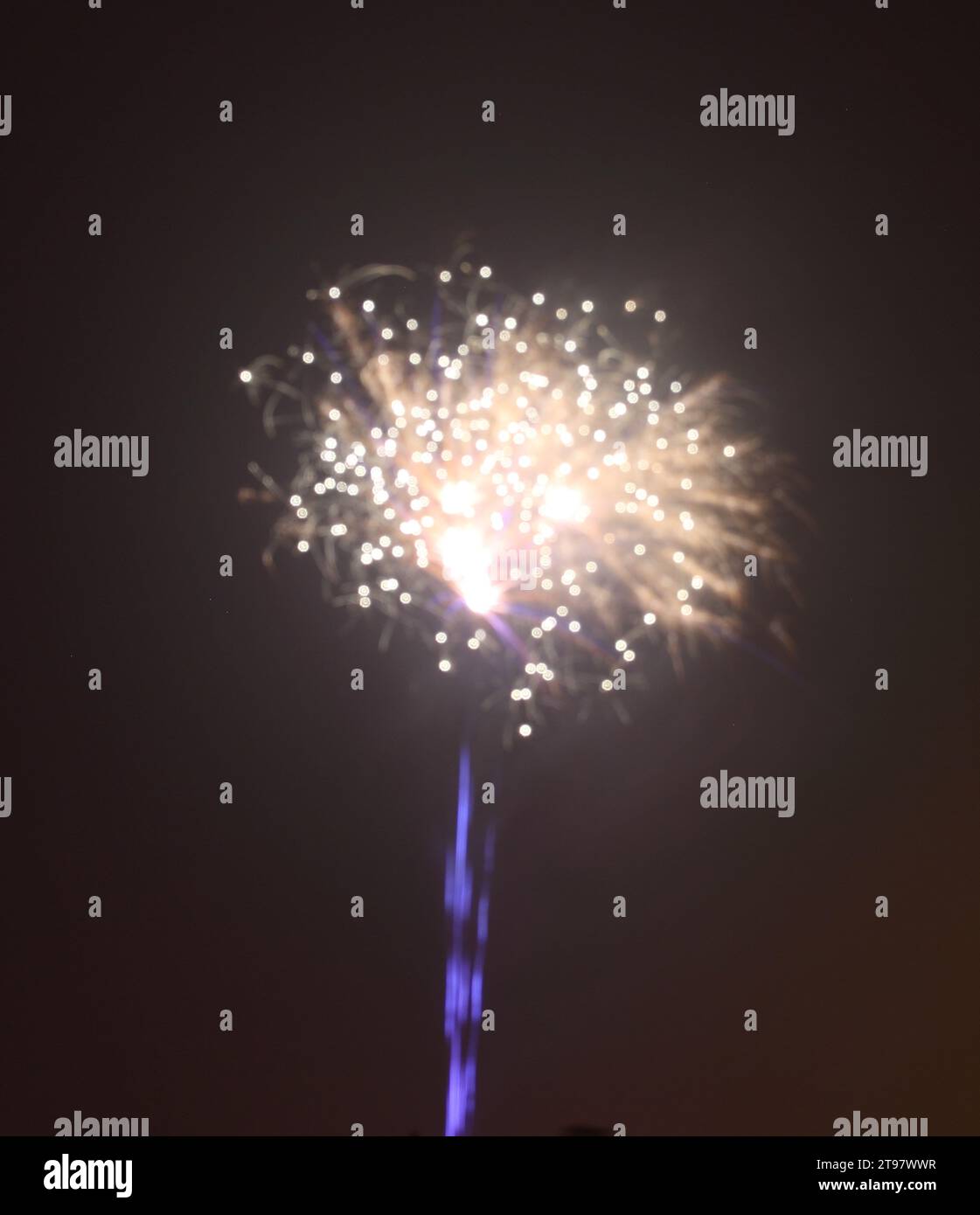 A fireworks display during the new year's Eve night lit up the night ...