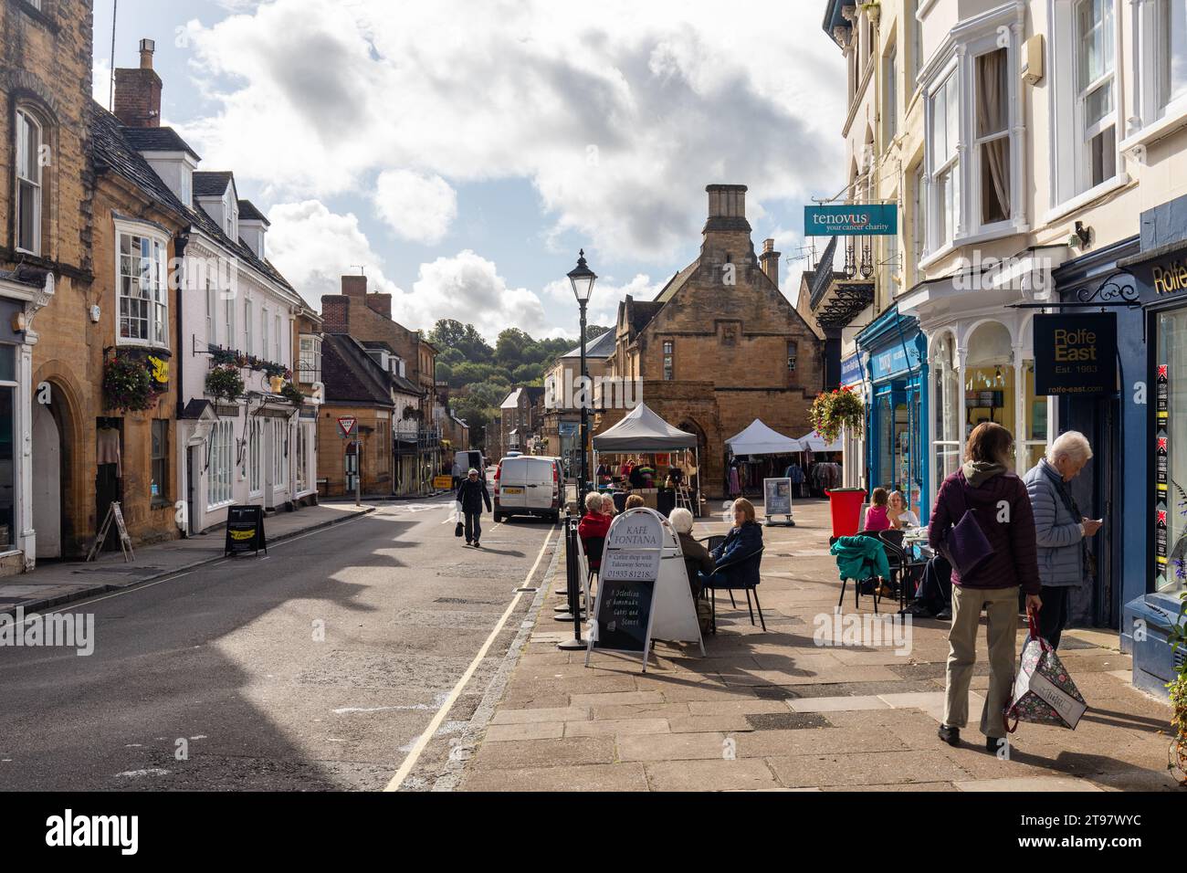 Cheap Street in Sherborne town centre, Sherborne, Dorset, England, UK ...