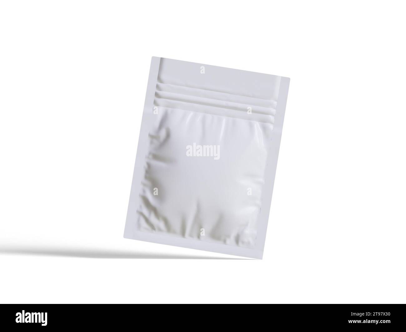 Packaging sachet white color realistic texture rendering 3D ...