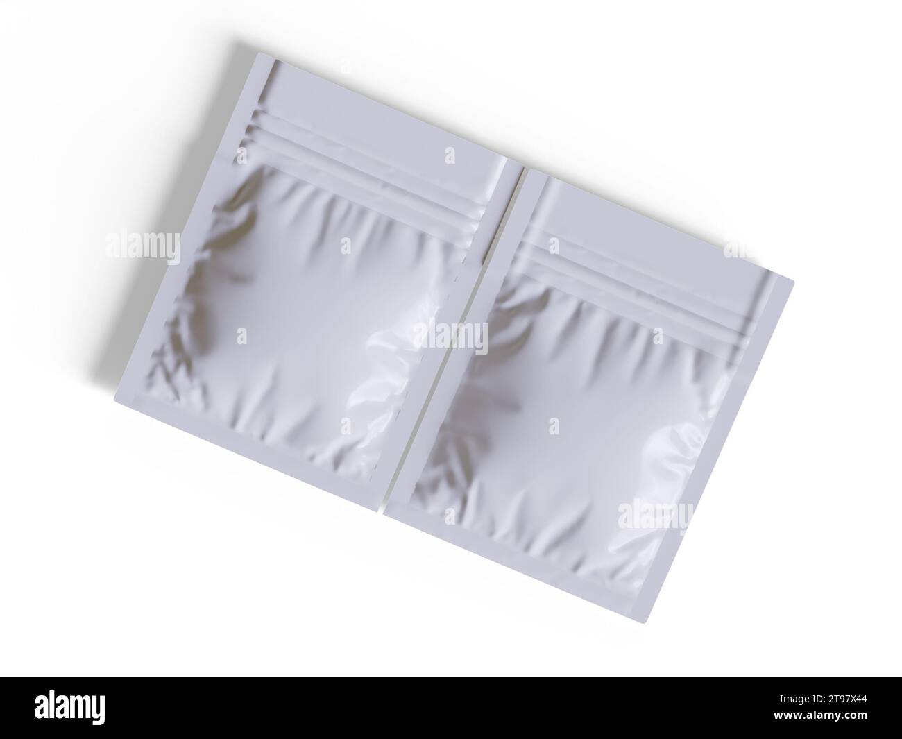Packaging sachet white color realistic texture rendering 3D ...
