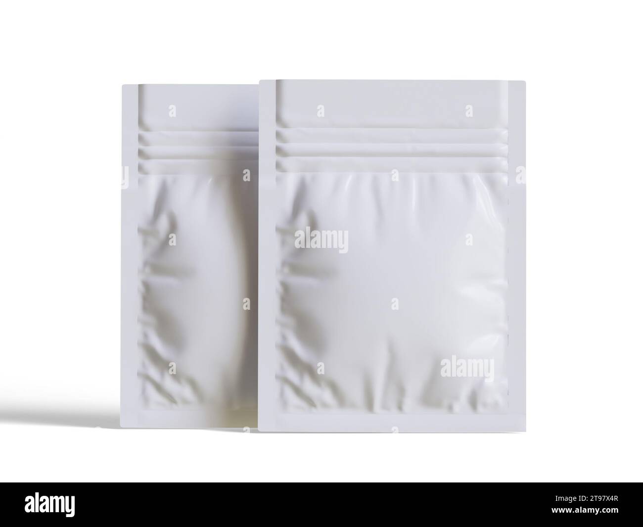 Packaging sachet white color realistic texture rendering 3D ...