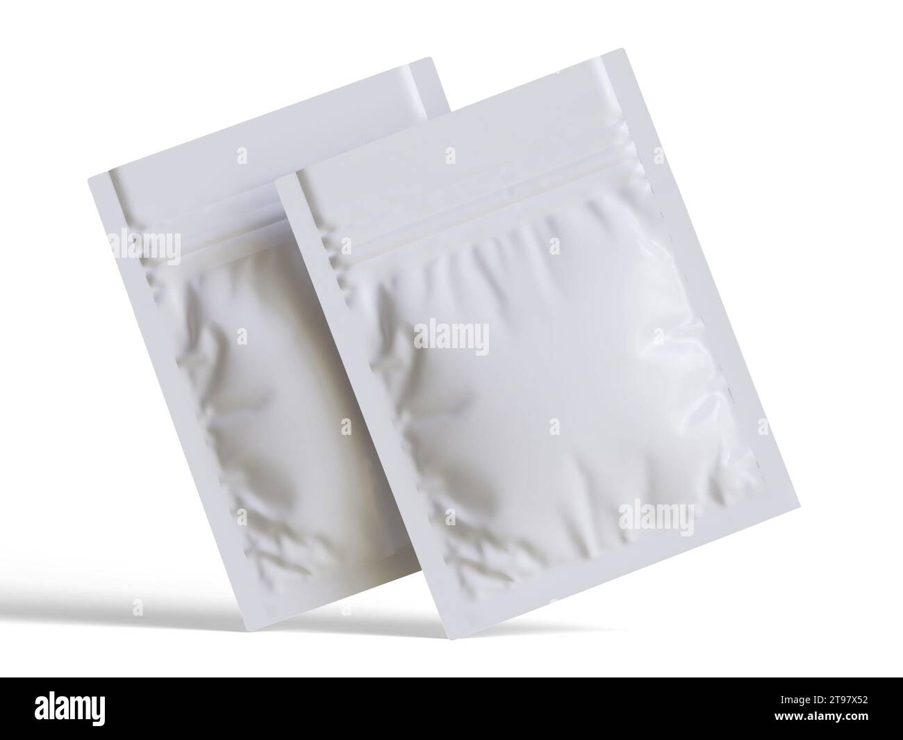 Packaging sachet white color realistic texture rendering 3D ...