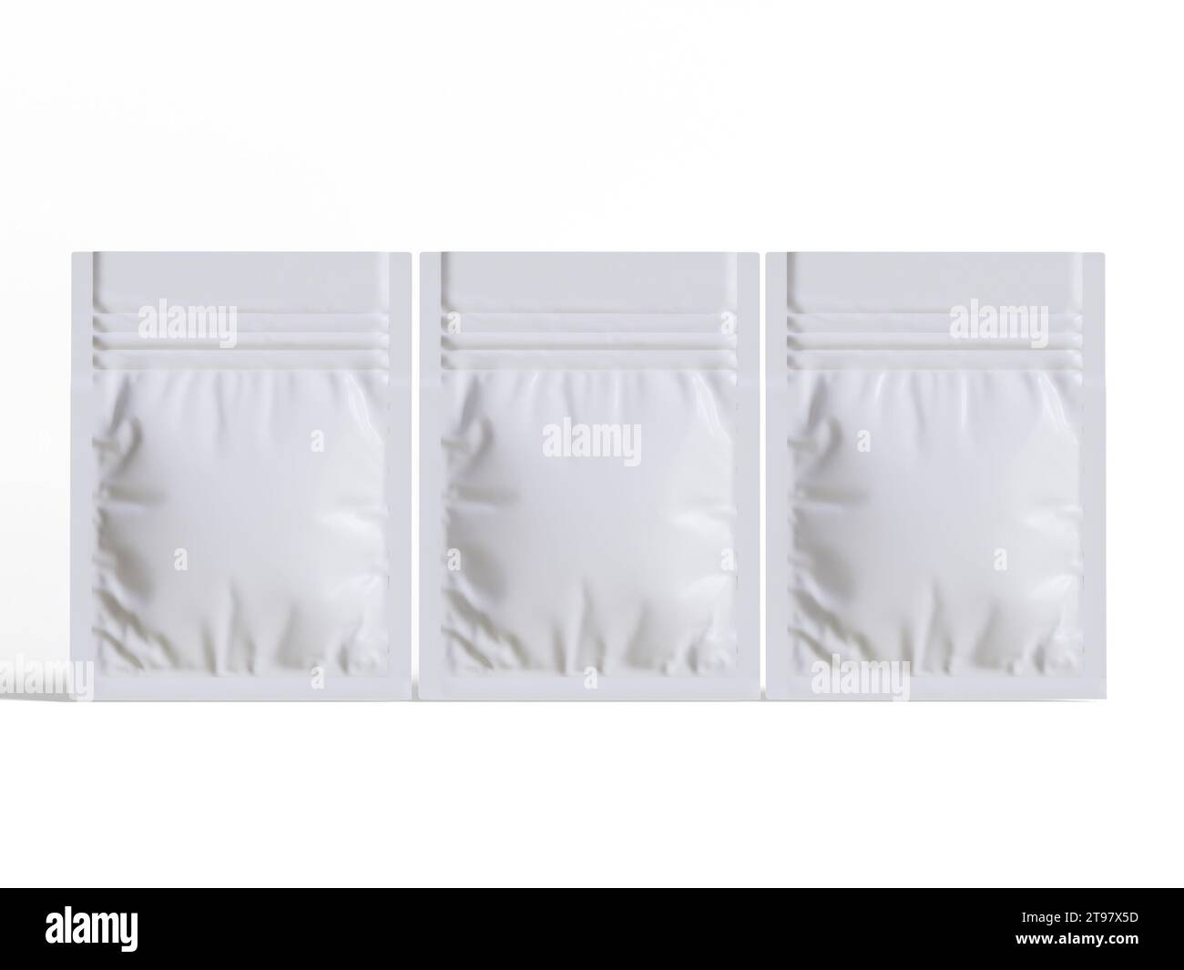 Packaging sachet white color realistic texture rendering 3D ...