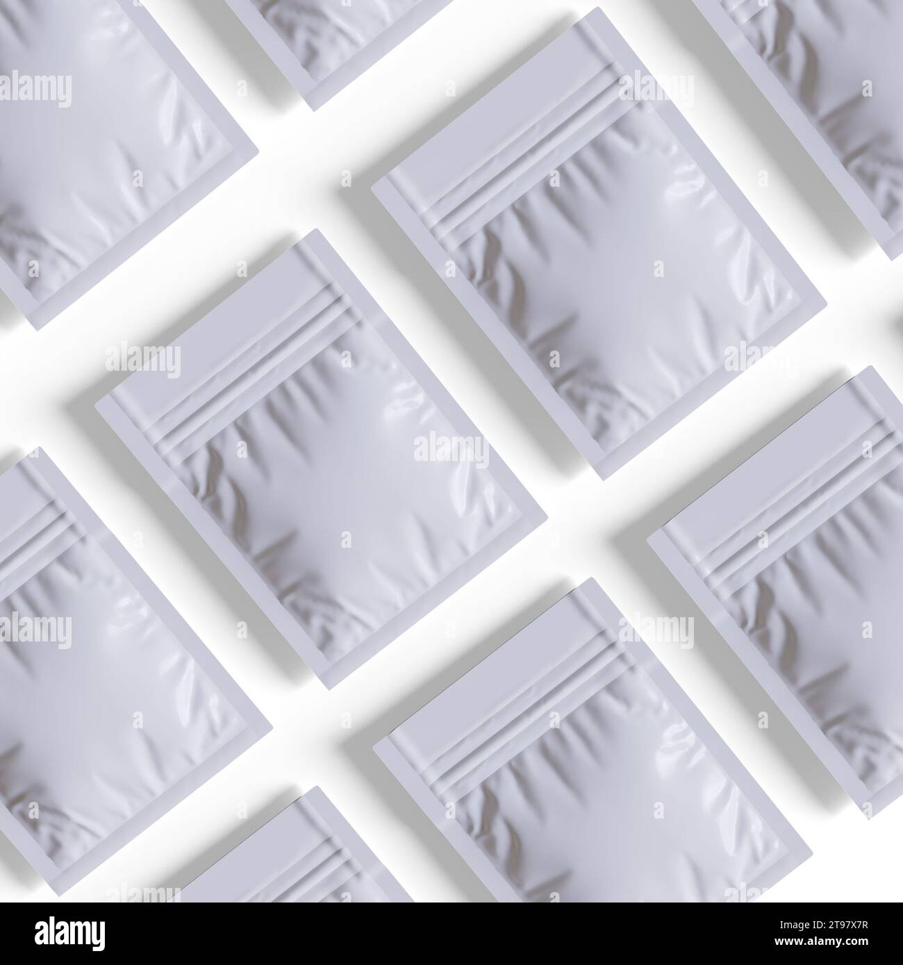 Packaging sachet white color realistic texture rendering 3D ...