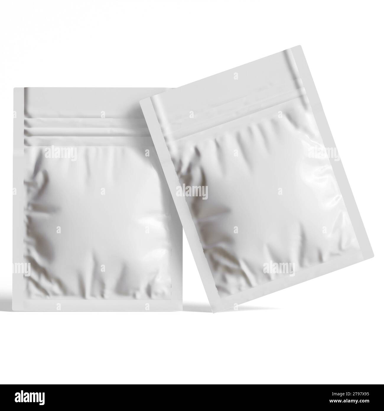 Packaging sachet white color realistic texture rendering 3D ...