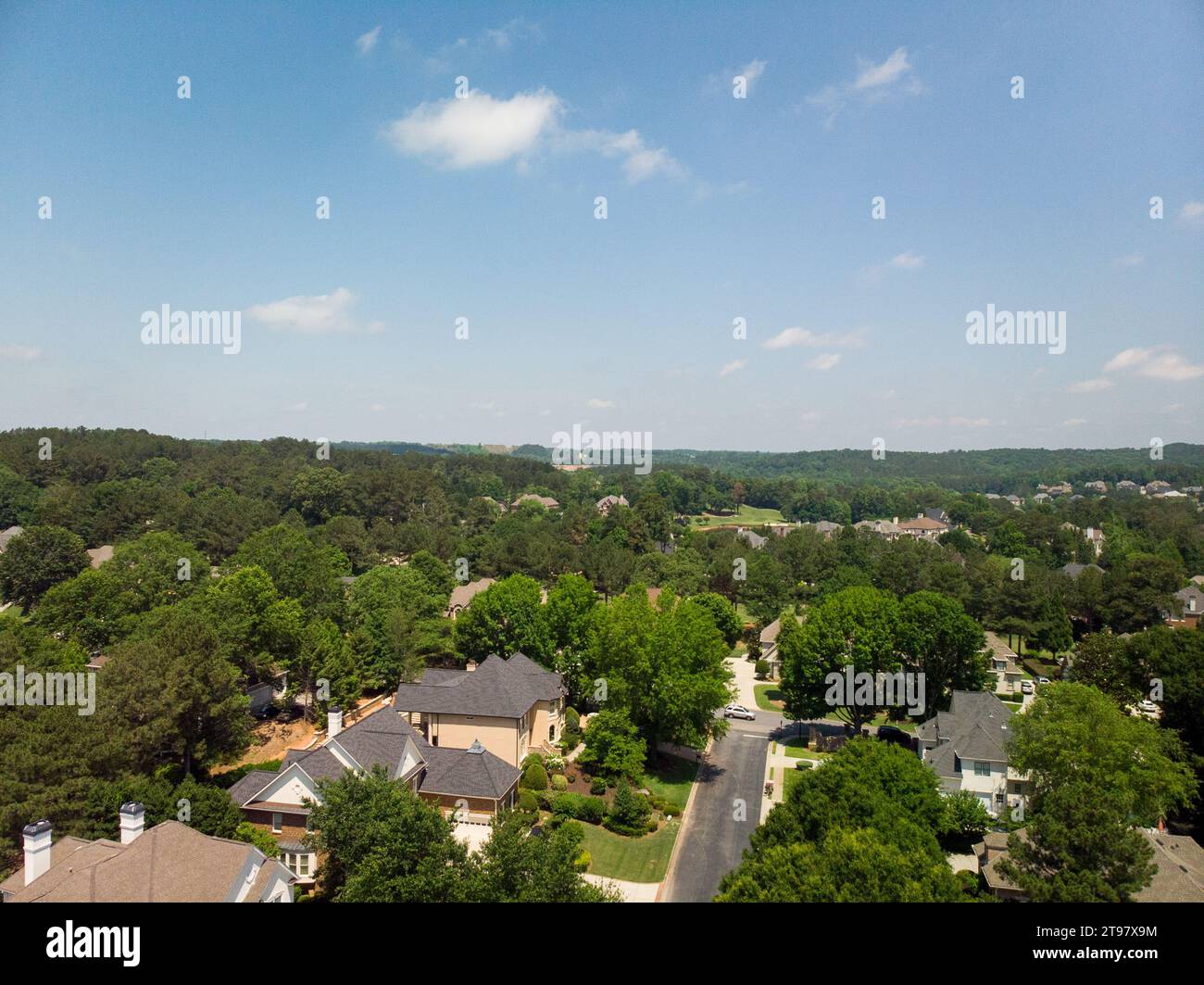 Aerial suburbs atlanta hi-res stock photography and images - Alamy