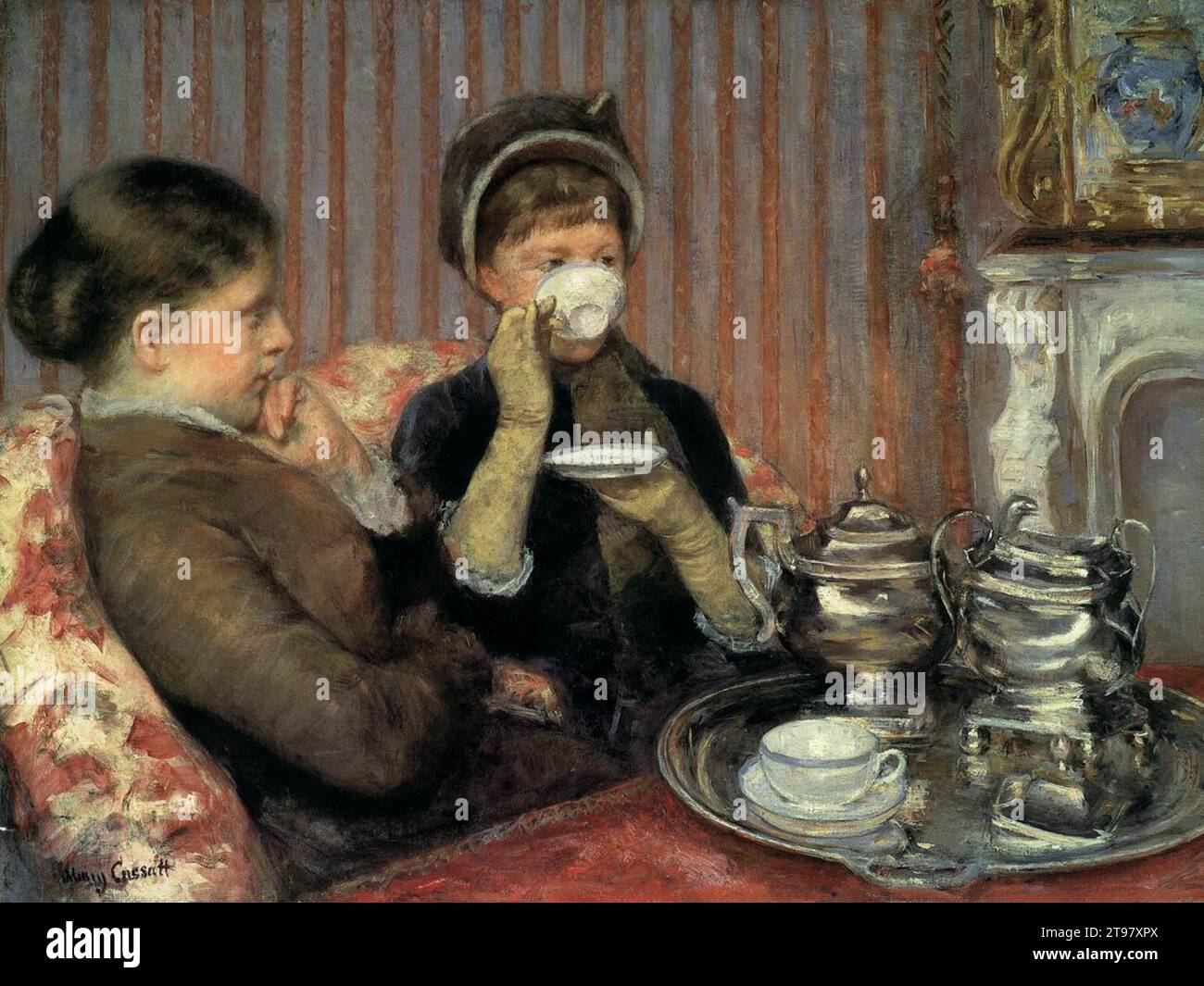 Five O'Clock Tea 1879 by Mary Cassatt Stock Photo - Alamy