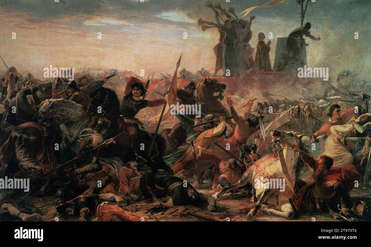 The Battle of Legnano 1870 by Amos Cassioli Stock Photo - Alamy