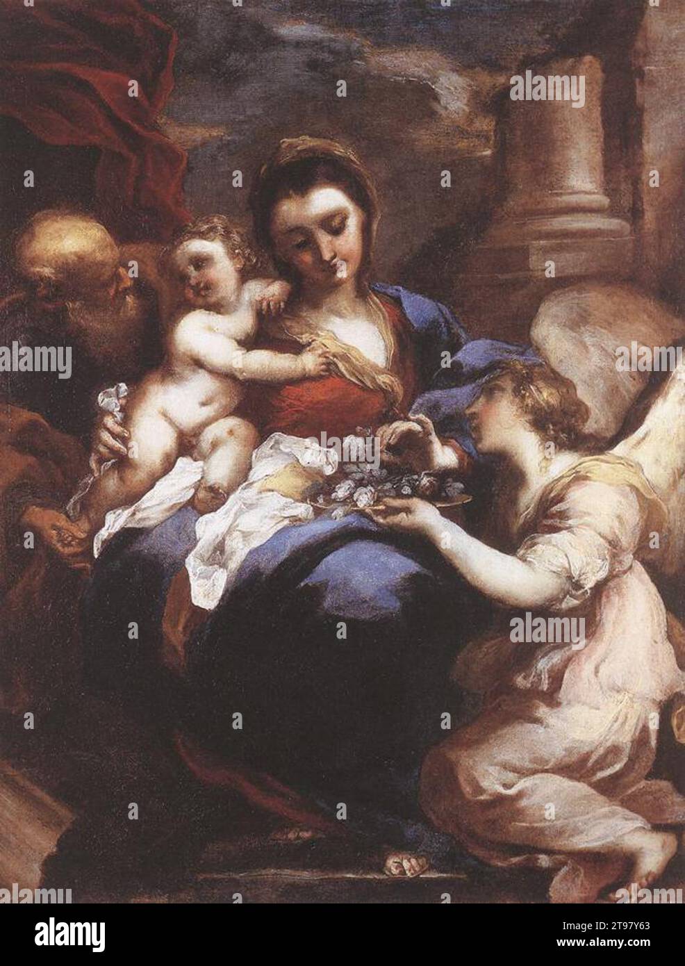 Holy family with an angel hi-res stock photography and images - Alamy