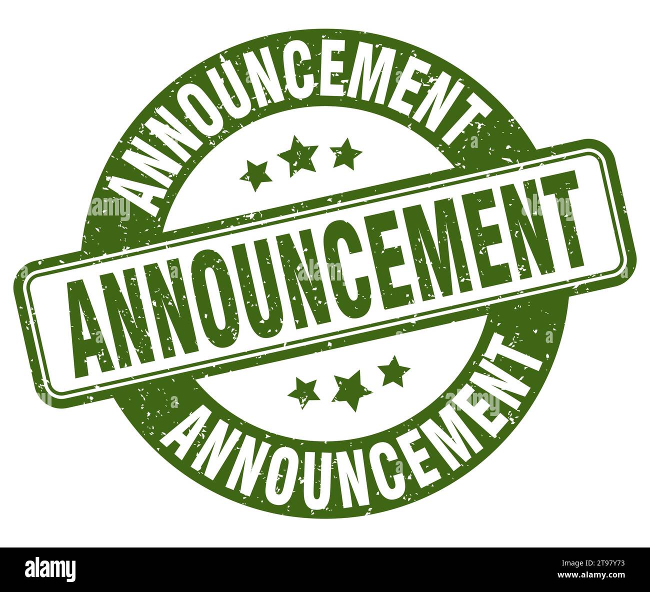 announcement stamp. announcement sign. round grunge label Stock Vector ...