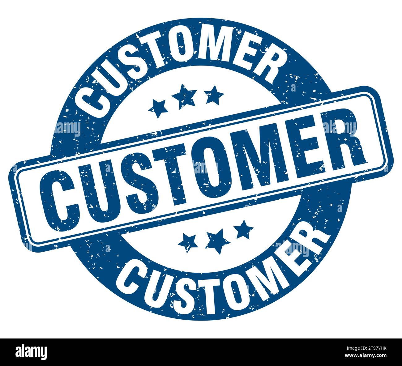 customer stamp. customer sign. round grunge label Stock Vector Image ...