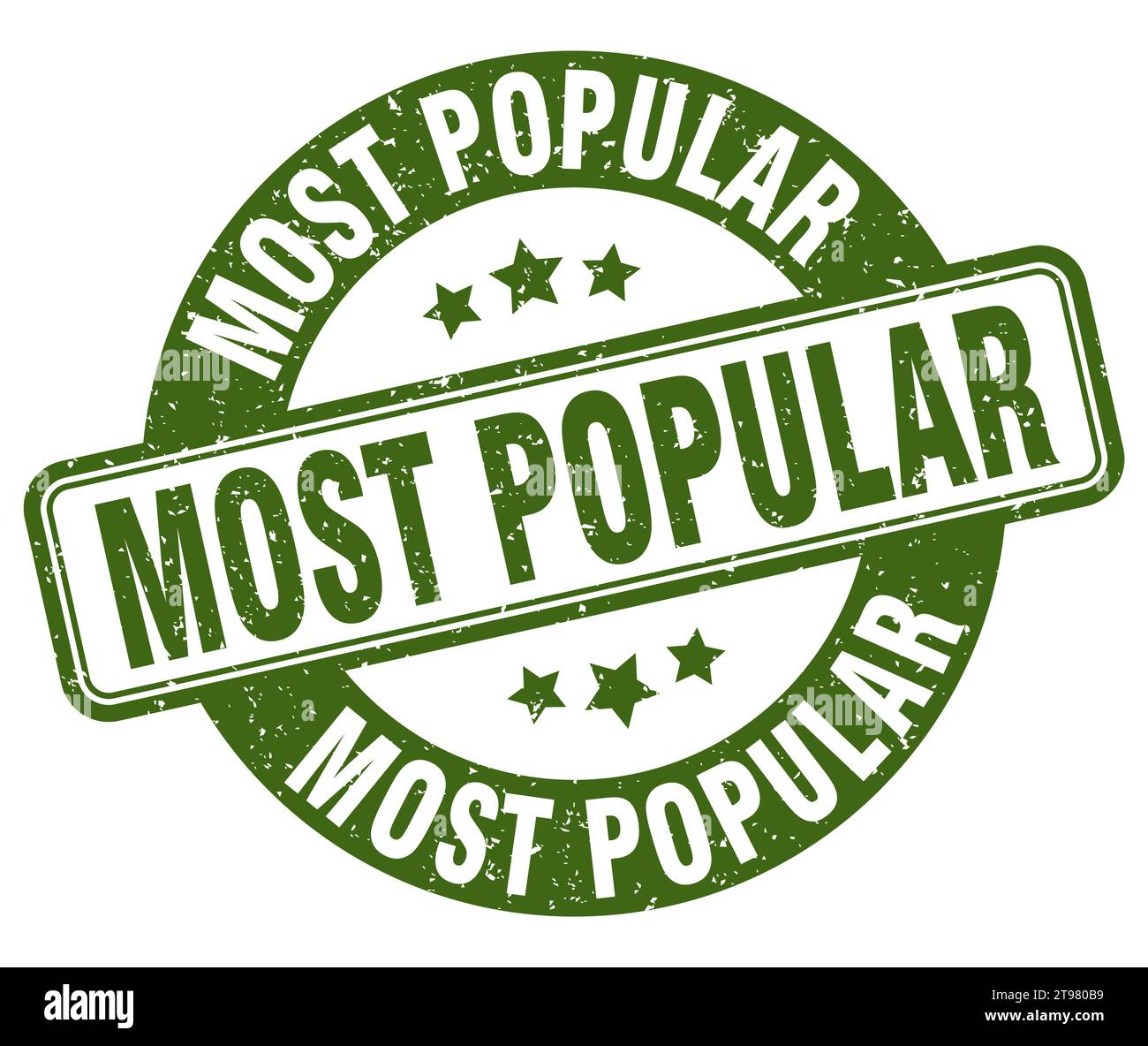most popular stamp. most popular sign. round grunge label Stock Vector ...