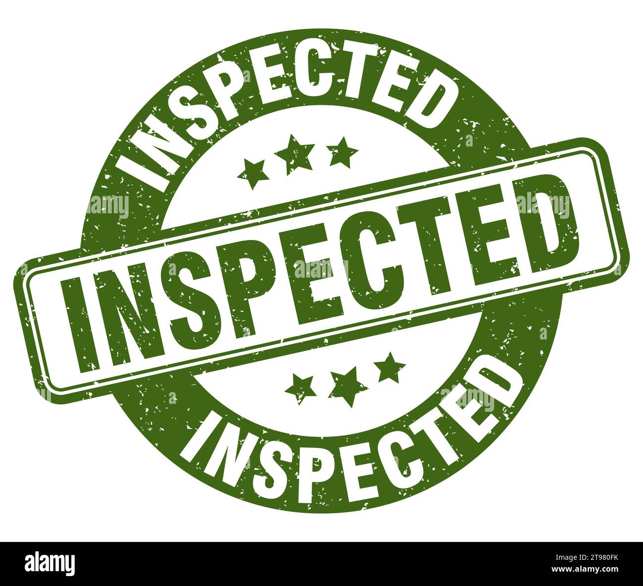 inspected stamp. inspected sign. round grunge label Stock Vector Image ...